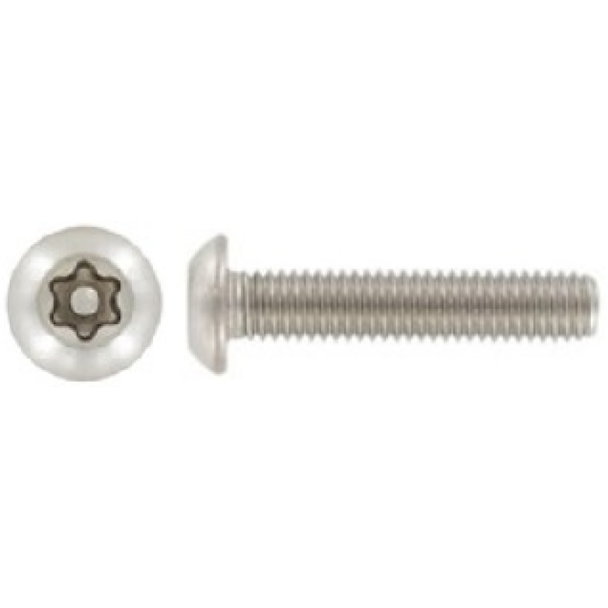 Sicherheitschrauben ähnl. ISO 7380 Linsenkopf mit Torx und Pin M6x40 A2 ...